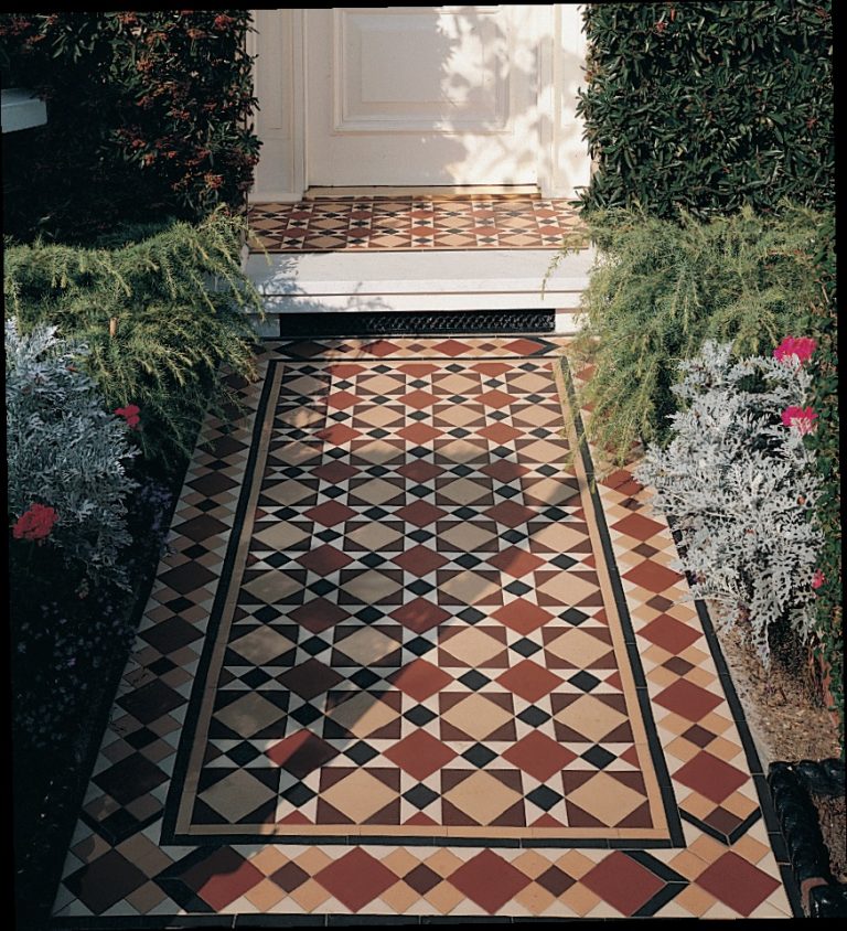 Original Style Victorian Floor Tiles Lambeth Pattern